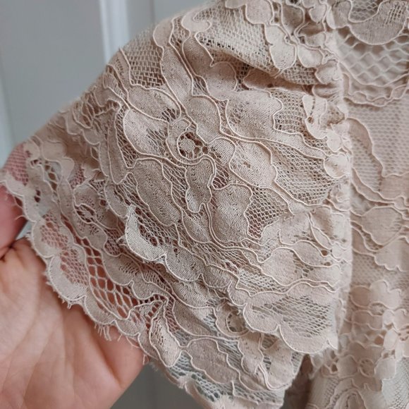 Rachel Parcell | Dresses | Rachel Parcell Beige Blush Pink Shell Lace ...